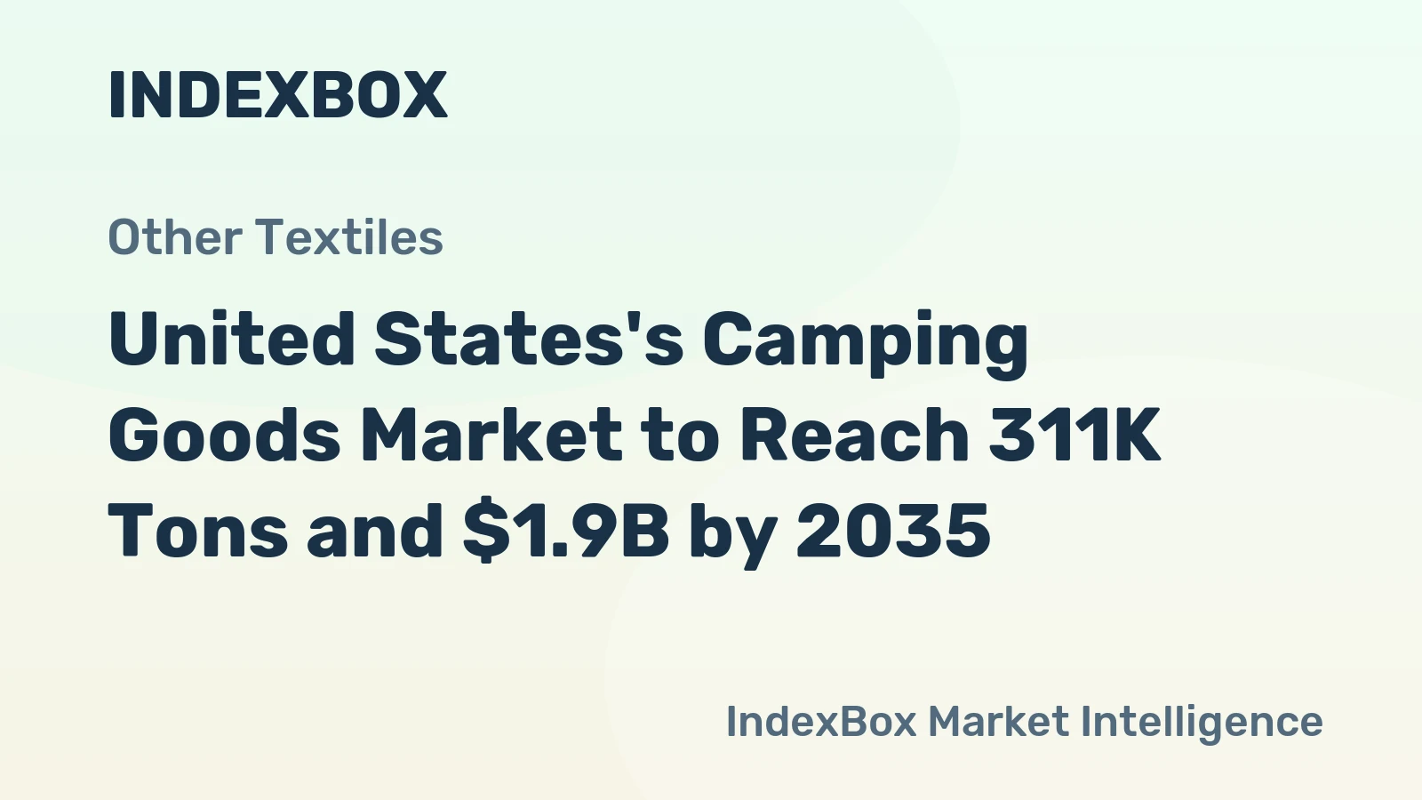 United States's Camping Goods Market to Reach 311K Tons and $1.9B by 2035