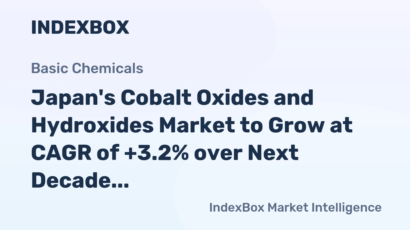 Japan's Cobalt Oxides and Hydroxides Market to Grow at CAGR of +3.2% over Next Decade