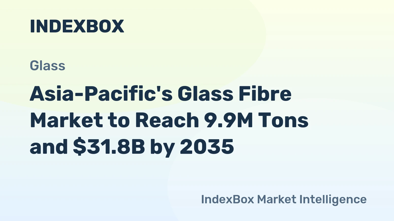 Asia-Pacific's Glass Fibre Market to Reach 9.9M Tons and $31.8B by 2035