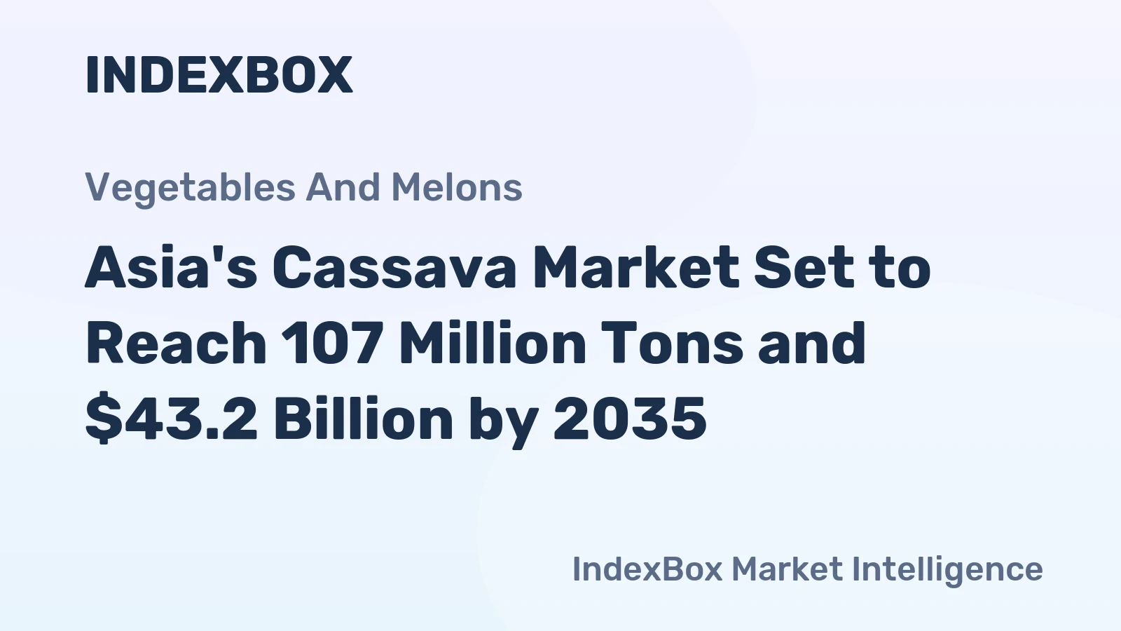 Asia's Cassava Market Set to Reach 107 Million Tons and $43.2 Billion by 2035