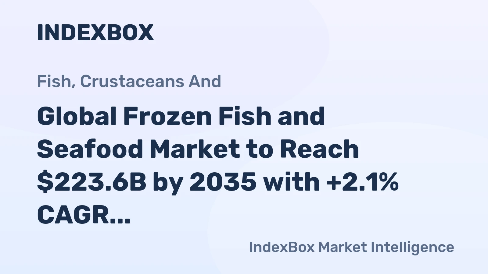 Global Frozen Fish and Seafood Market to Reach $223.6B by 2035 with +2.1% CAGR