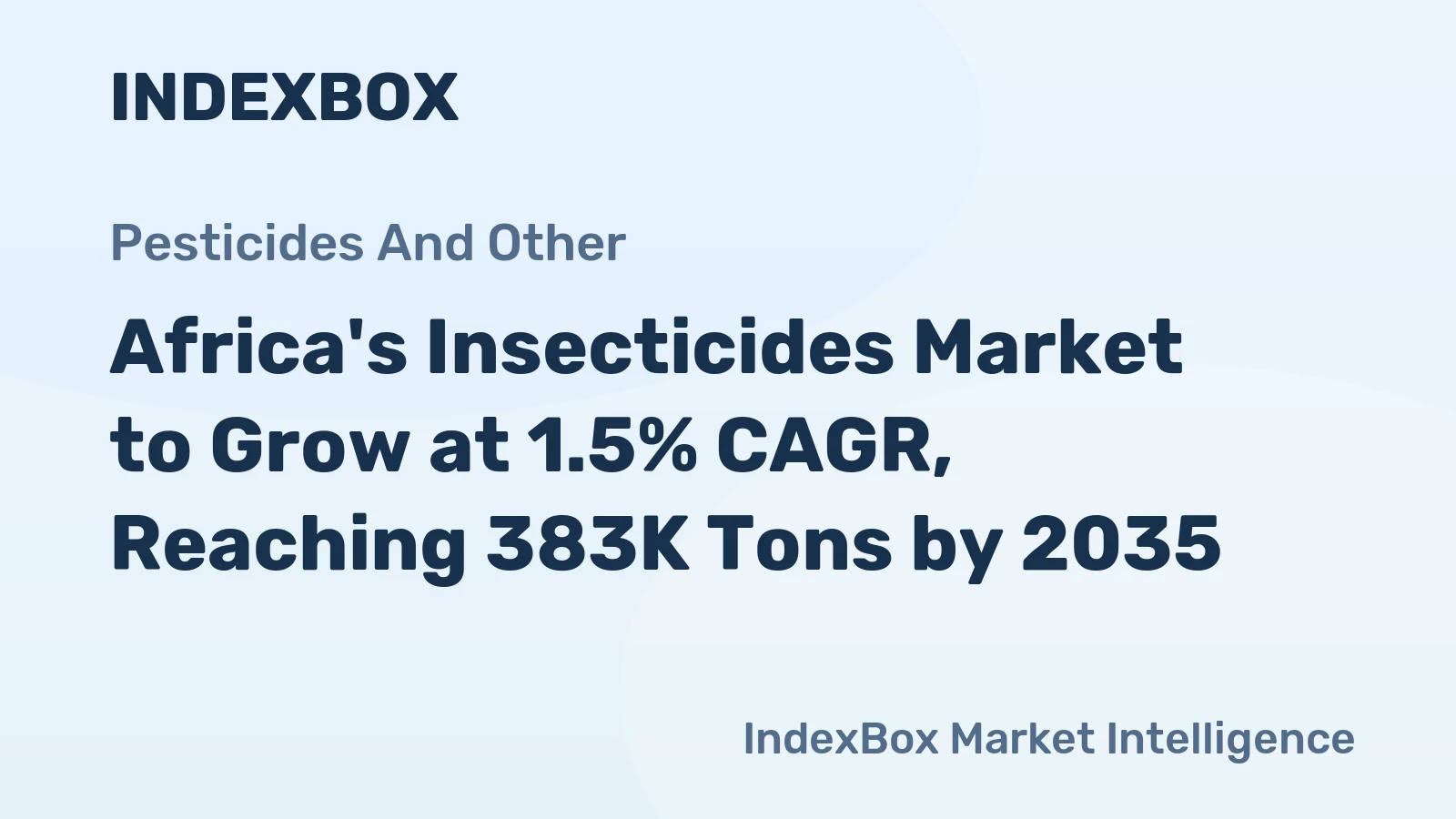 Africa's Insecticides Market to Grow at 1.5% CAGR, Reaching 383K Tons by 2035