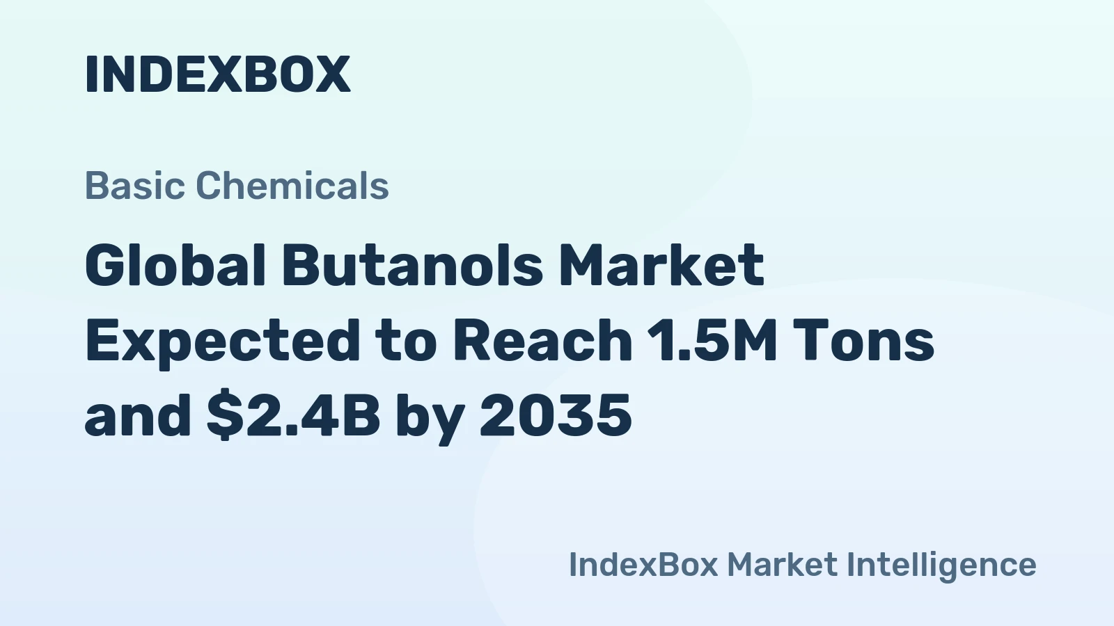 Global Butanols Market Expected to Reach 1.5M Tons and $2.4B by 2035