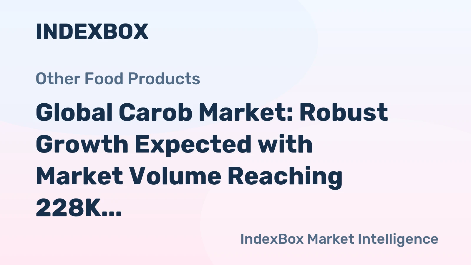 Global Carob Market: Robust Growth Expected with Market Volume Reaching 228K Tons and Market Value Reaching $397M by 2035