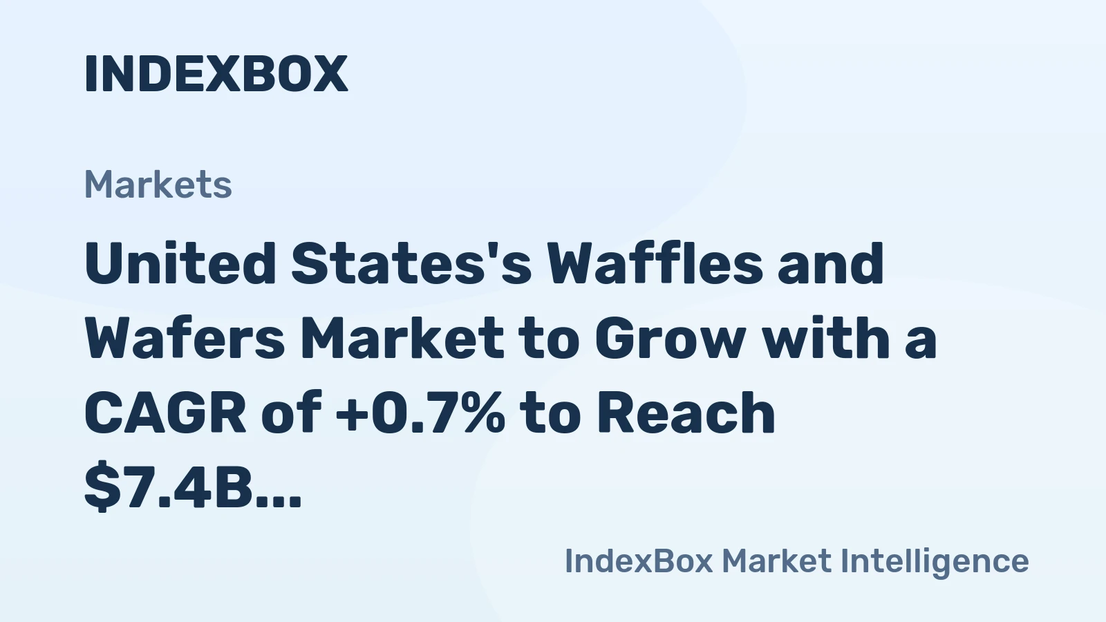 United States's Waffles and Wafers Market to Grow with a CAGR of +0.7% to Reach $7.4B by 2035