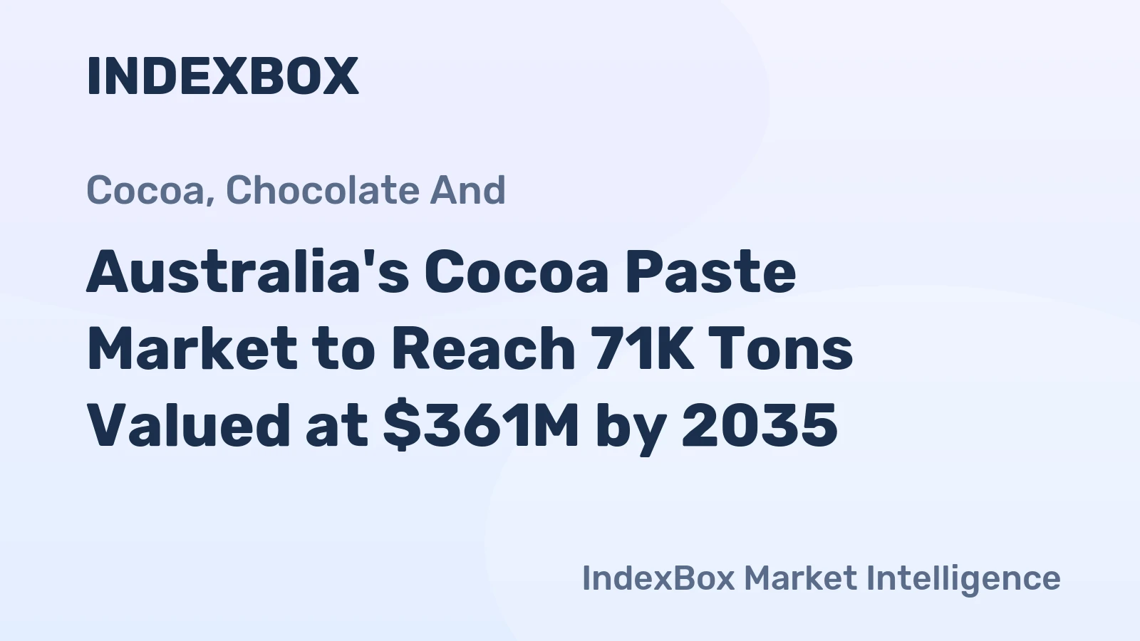 Australia's Cocoa Paste Market to Reach 71K Tons Valued at $361M by 2035