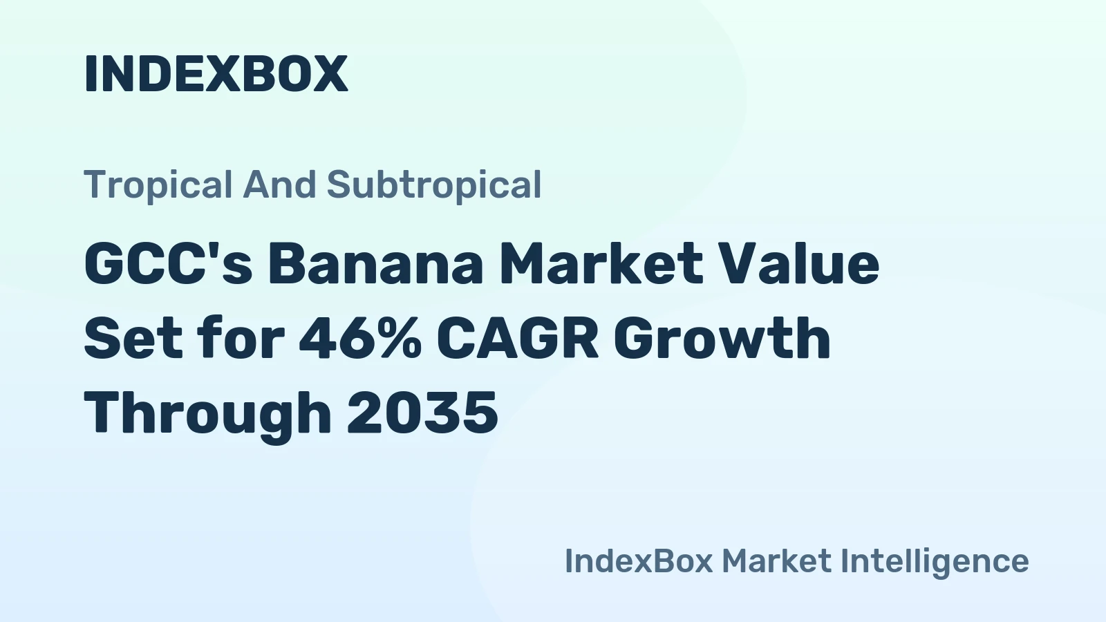 GCC's Banana Market Value Set for 46% CAGR Growth Through 2035