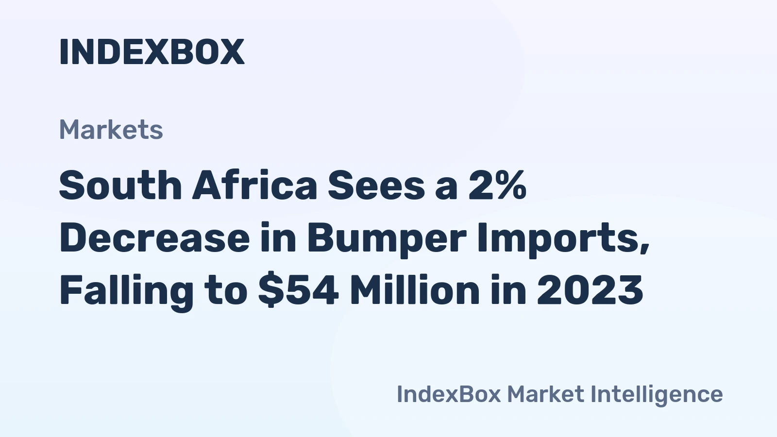 South Africa Sees a 2% Decrease in Bumper Imports, Falling to $54 Million in 2023
