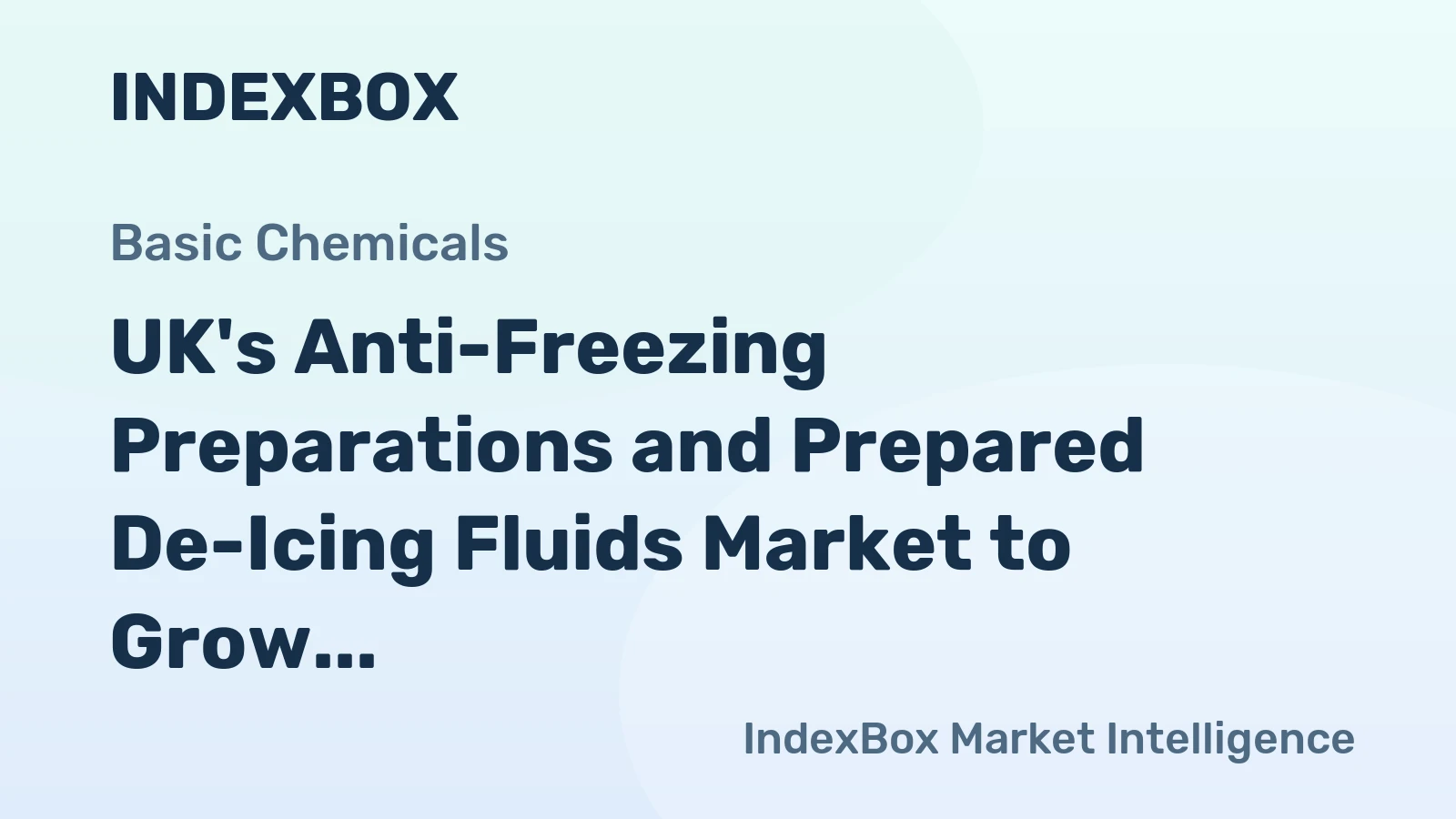 UK's Anti-Freezing Preparations and Prepared De-Icing Fluids Market to Grow at a CAGR of +5.0% from 2024 to 2035