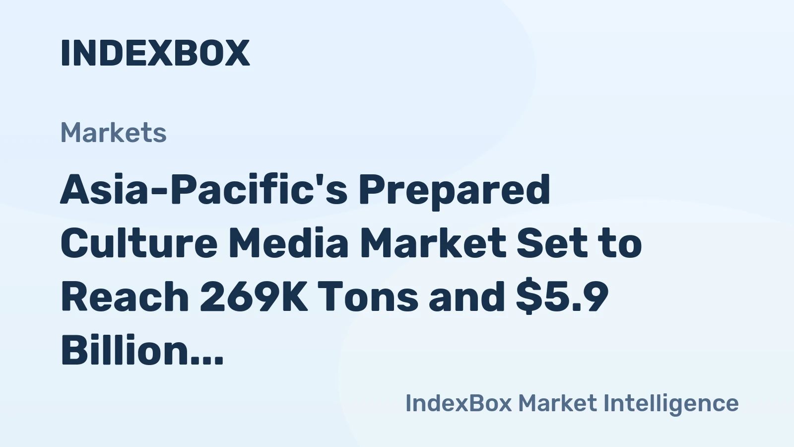 Asia-Pacific's Prepared Culture Media Market Set to Reach 269K Tons and $5.9 Billion by 2035