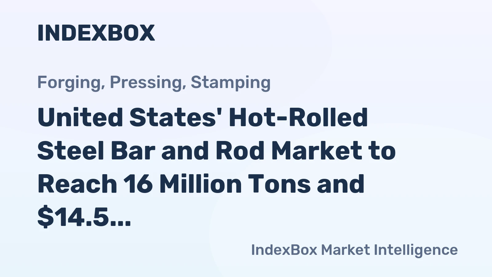 United States' Hot-Rolled Steel Bar and Rod Market to Reach 16 Million Tons and $14.5 Billion by 2035