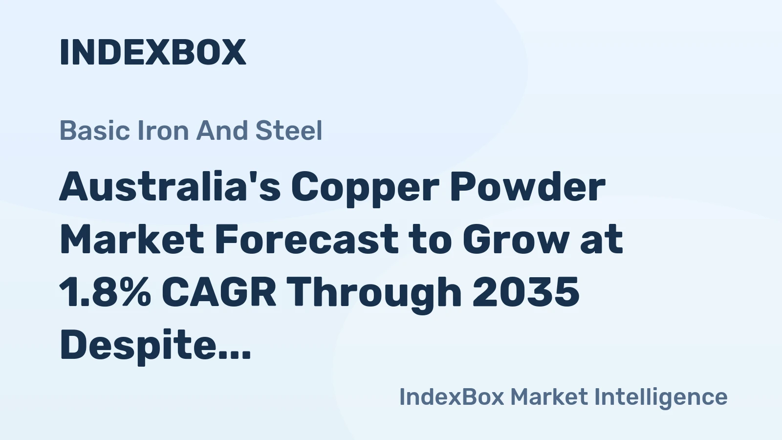 Australia's Copper Powder Market Forecast to Grow at 1.8% CAGR Through 2035 Despite Recent Contraction