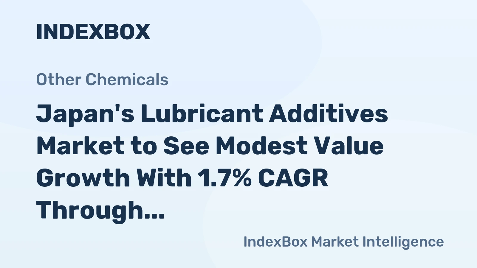 Japan's Lubricant Additives Market to See Modest Value Growth With 1.7% CAGR Through 2035
