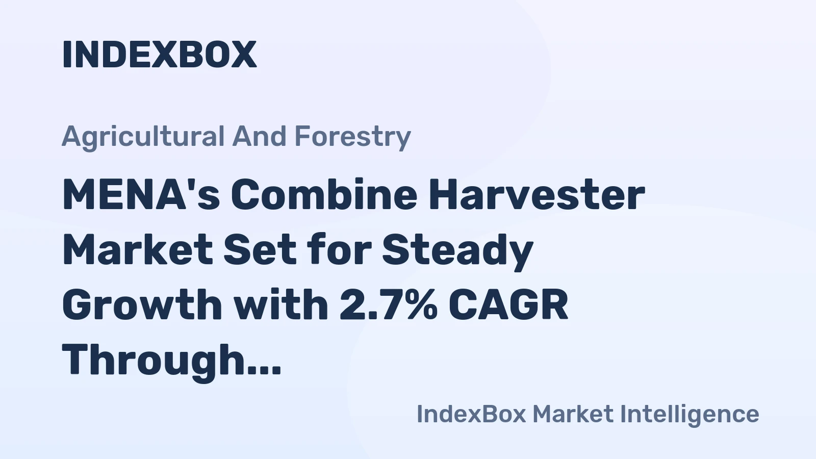MENA's Combine Harvester Market Set for Steady Growth with 2.7% CAGR Through 2035