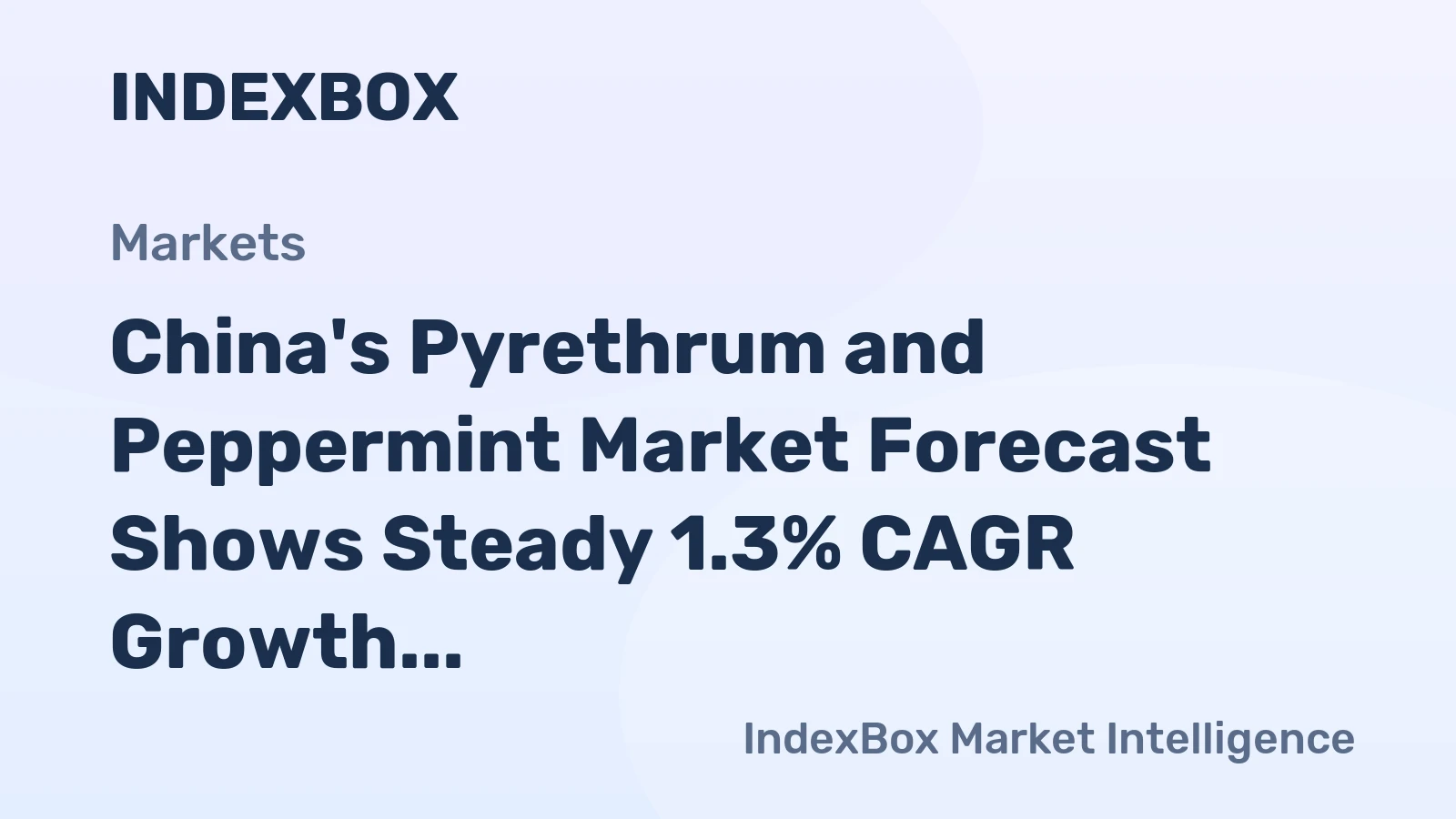 China's Pyrethrum and Peppermint Market Forecast Shows Steady 1.3% CAGR Growth Through 2035