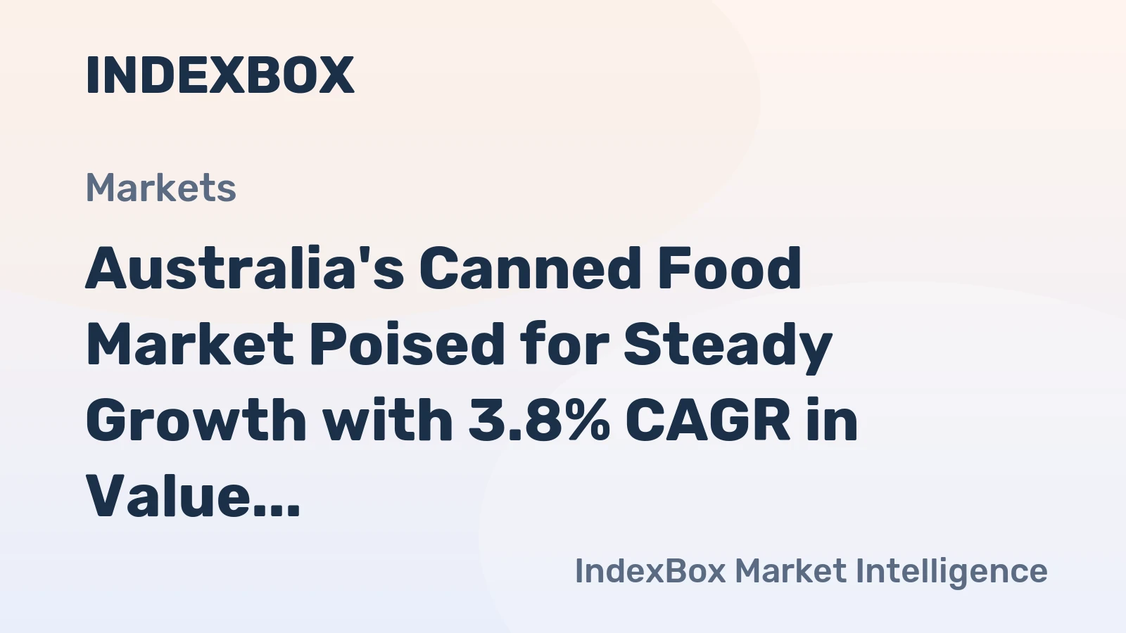 Australia's Canned Food Market Poised for Steady Growth with 3.8% CAGR in Value Through 2035