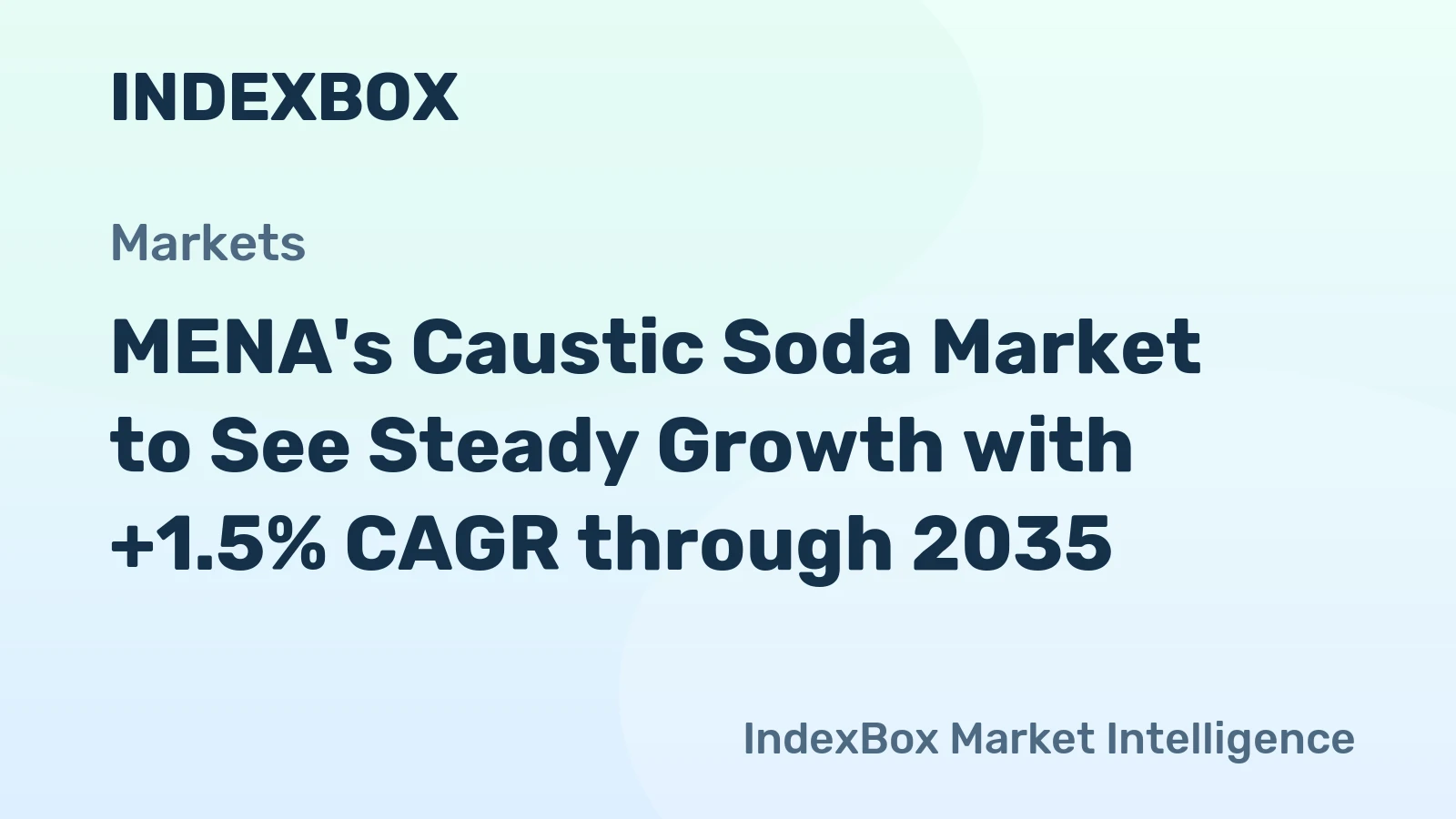MENA's Caustic Soda Market to See Steady Growth with +1.5% CAGR through 2035