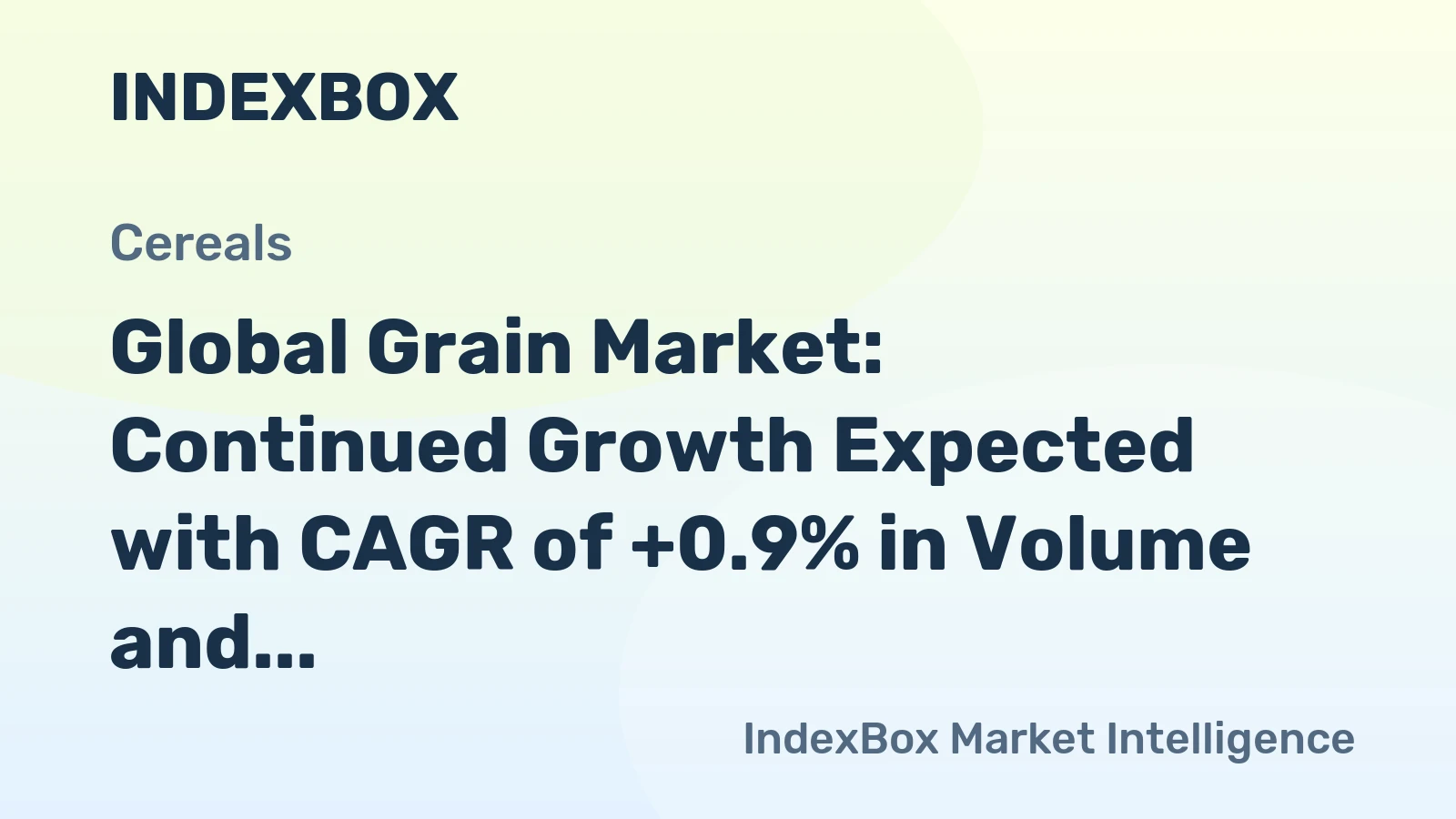 Global Grain Market: Continued Growth Expected with CAGR of +0.9% in Volume and -0.8% in Value from 2024 to 2035