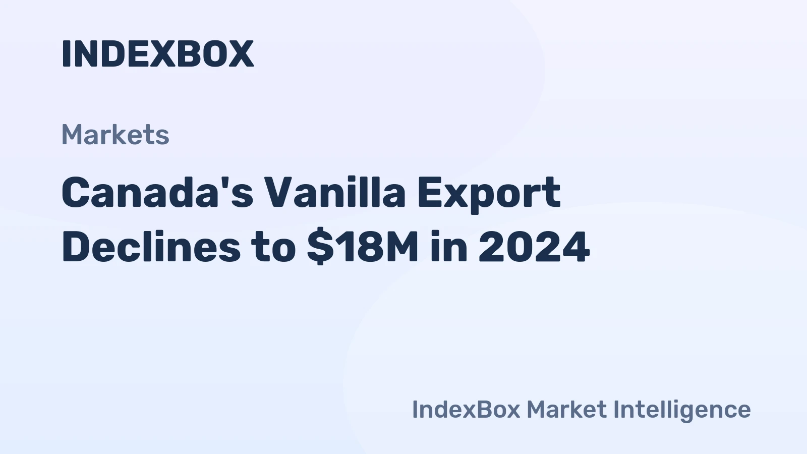 Canada's Vanilla Export Declines to $18M in 2024