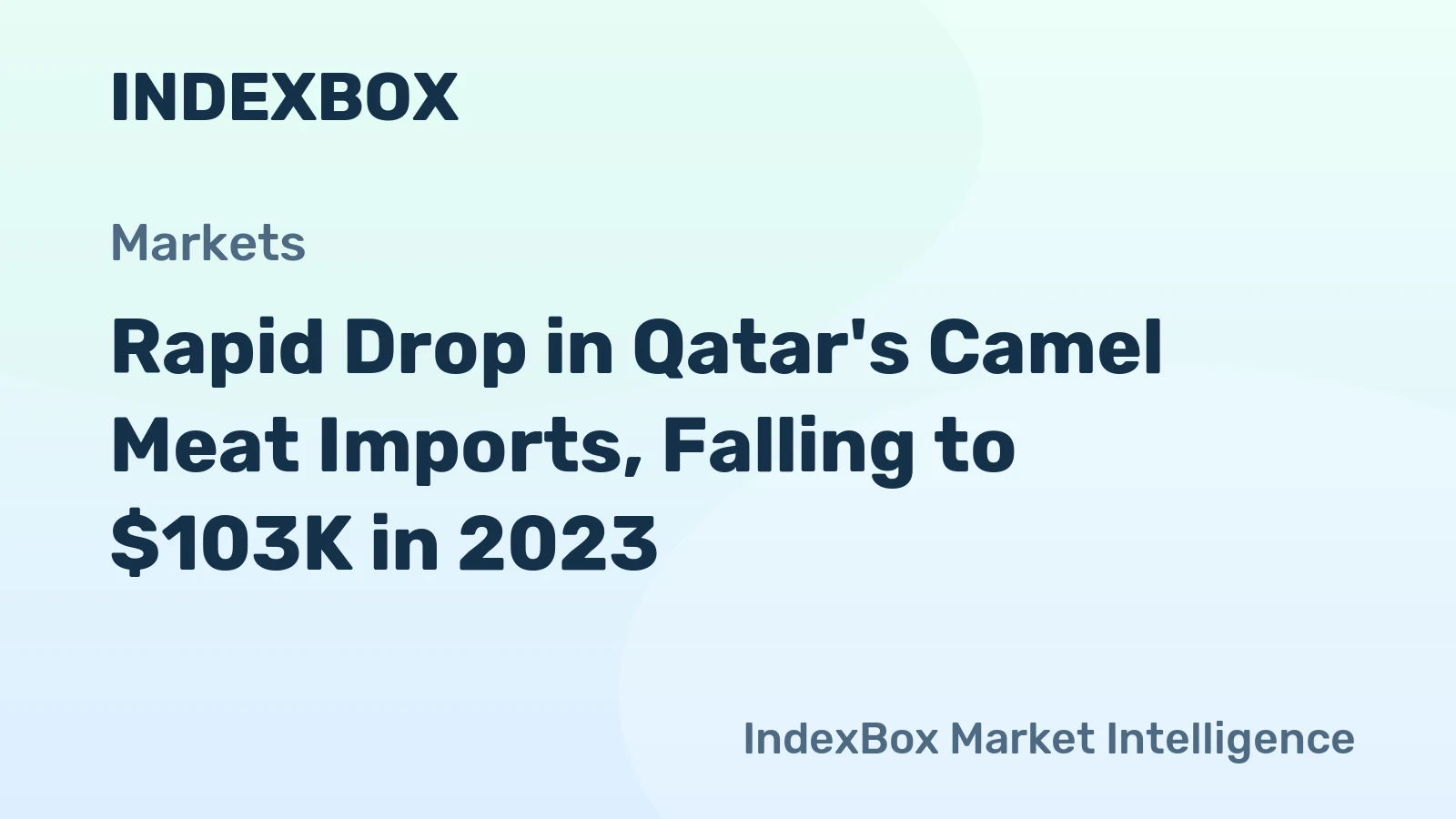 Rapid Drop in Qatar's Camel Meat Imports, Falling to $103K in 2023