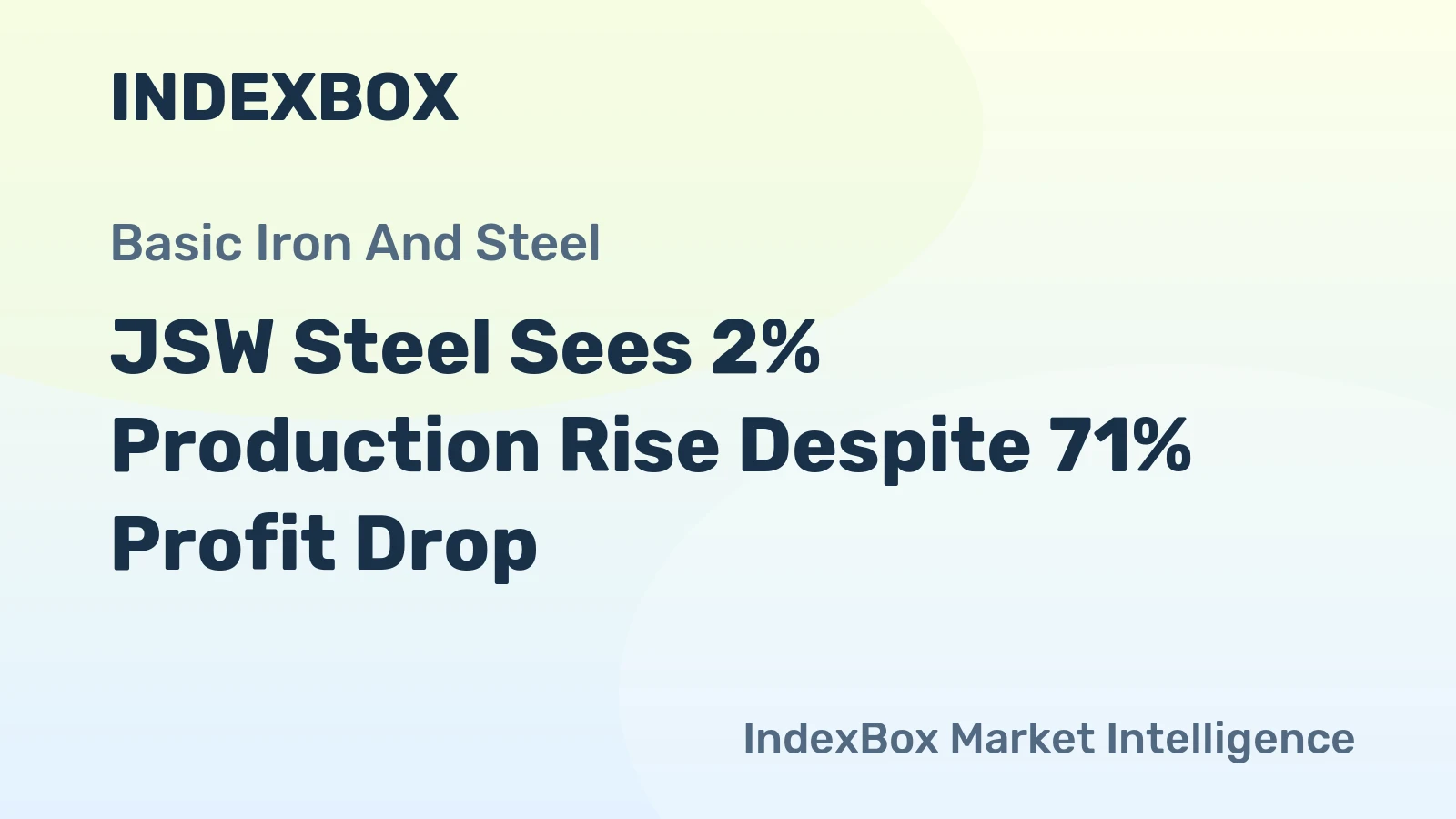 JSW Steel Sees 2% Production Rise Despite 71% Profit Drop