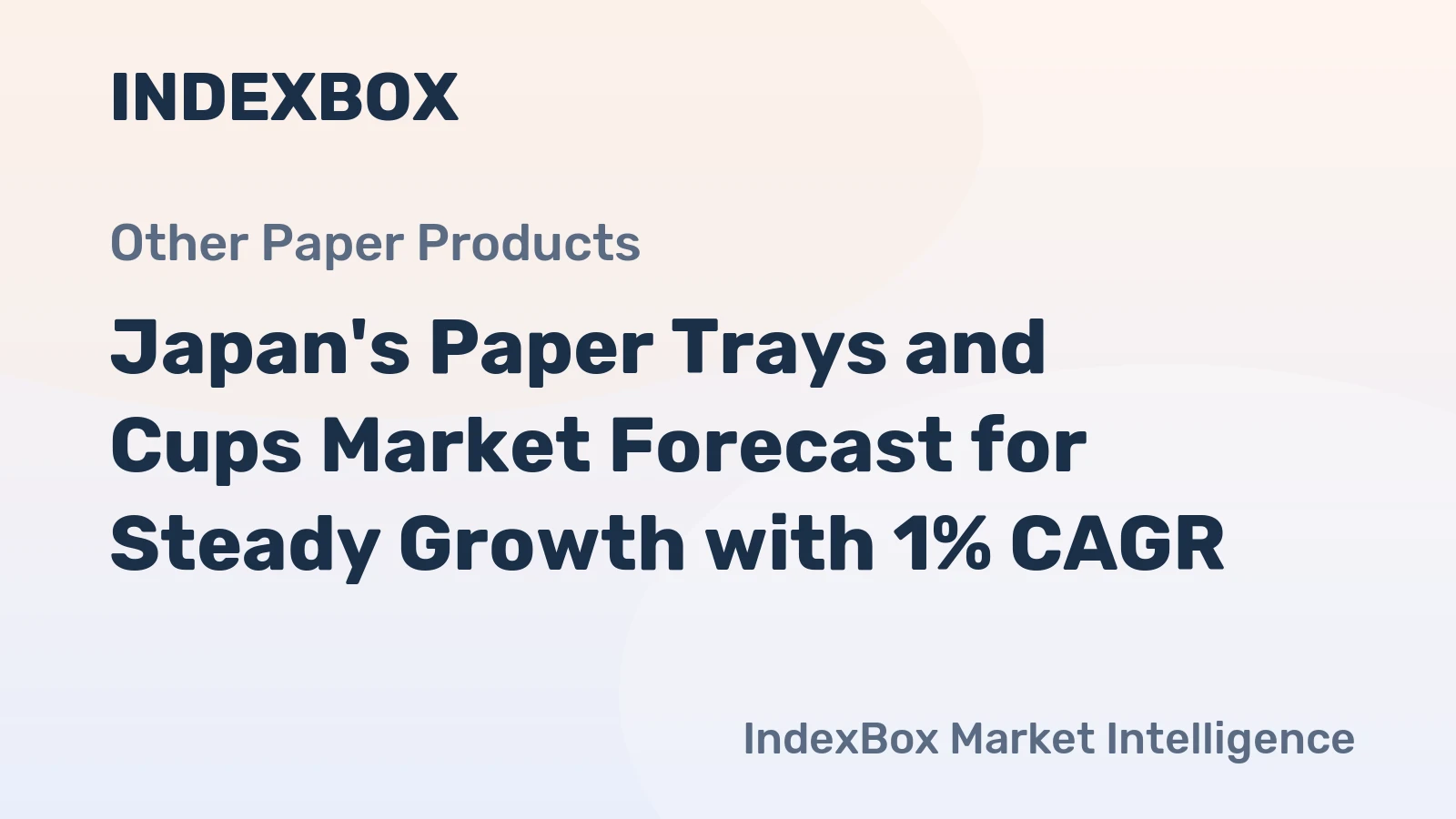 Japan's Paper Trays and Cups Market Forecast for Steady Growth with 1% CAGR