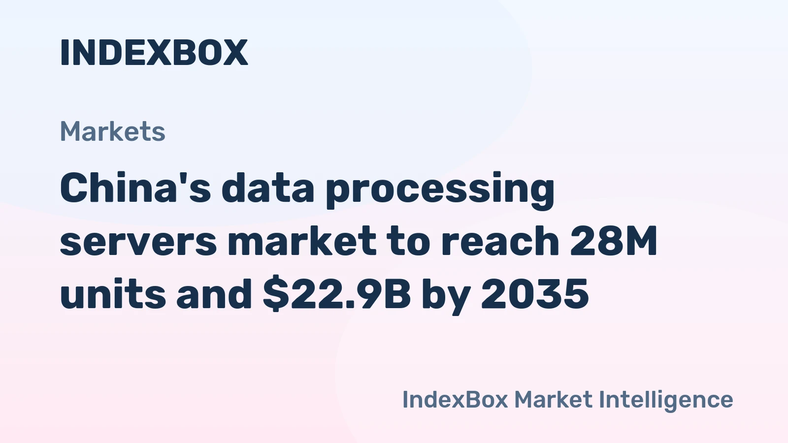 China's data processing servers market to reach 28M units and $22.9B by 2035