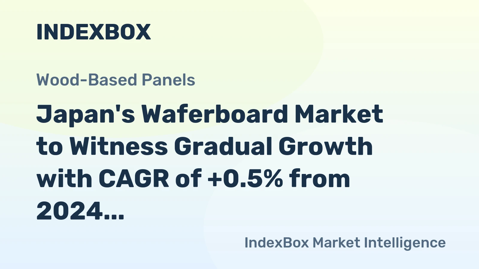 Japan's Waferboard Market to Witness Gradual Growth with CAGR of +0.5% from 2024 to 2035