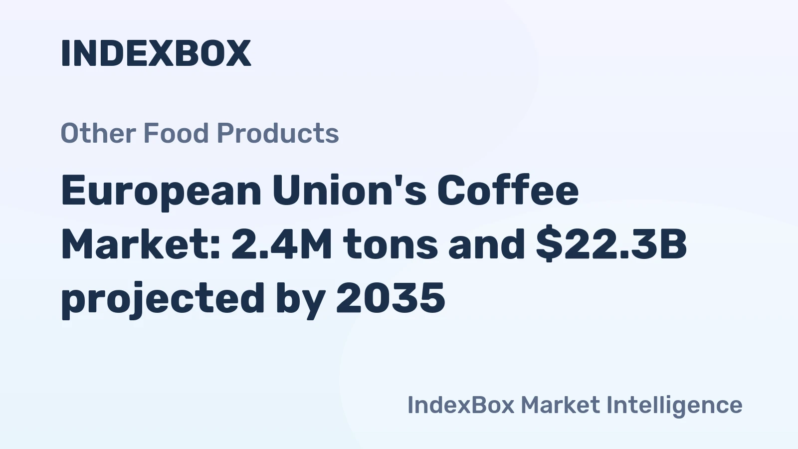 European Union's Coffee Market: 2.4M tons and $22.3B projected by 2035