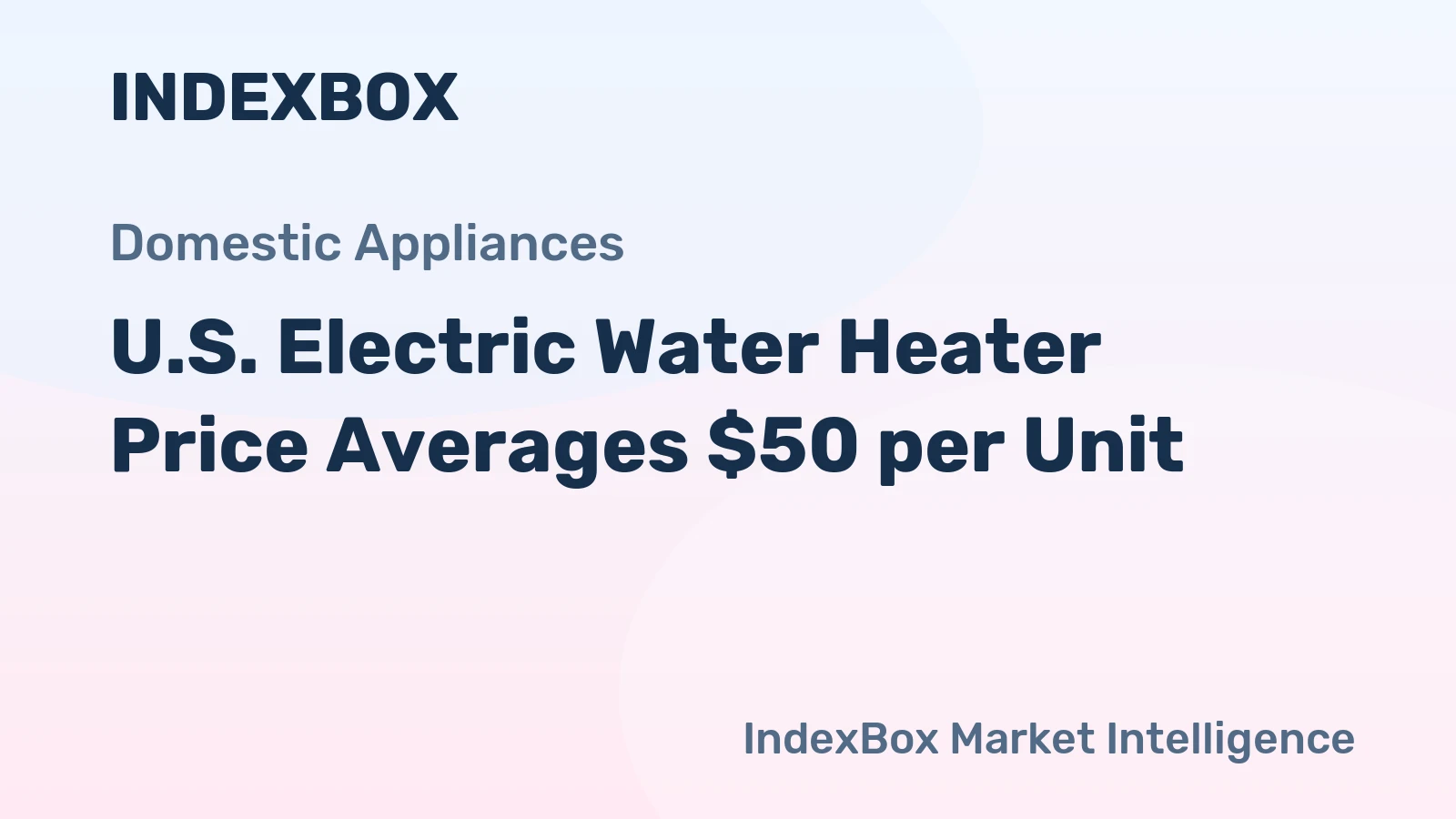 U.S. Electric Water Heater Price Averages $50 per Unit