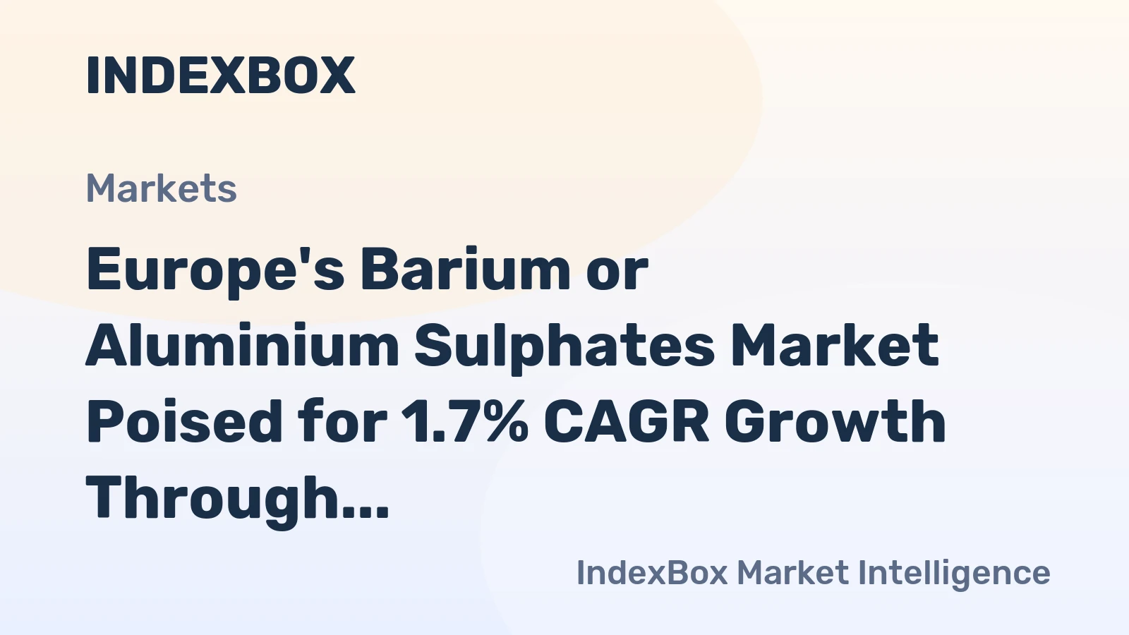 Europe's Barium or Aluminium Sulphates Market Poised for 1.7% CAGR Growth Through 2035