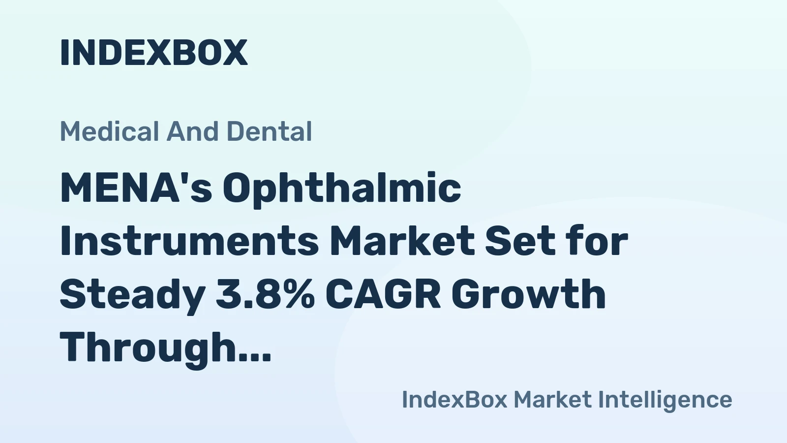MENA's Ophthalmic Instruments Market Set for Steady 3.8% CAGR Growth Through 2035