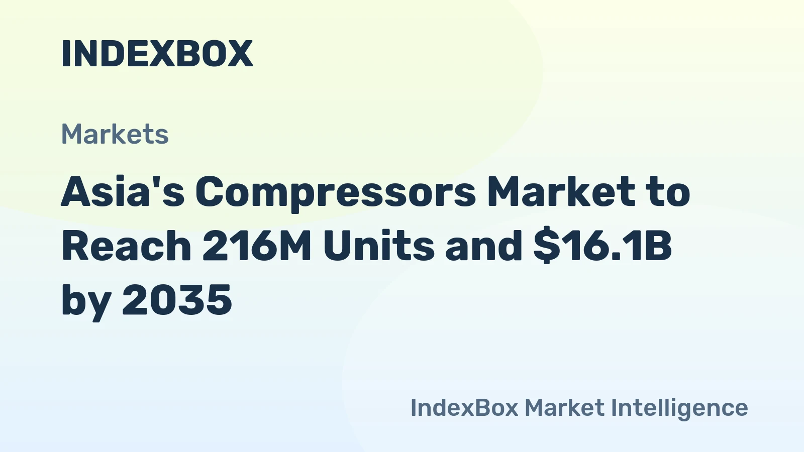 Asia's Compressors Market to Reach 216M Units and $16.1B by 2035