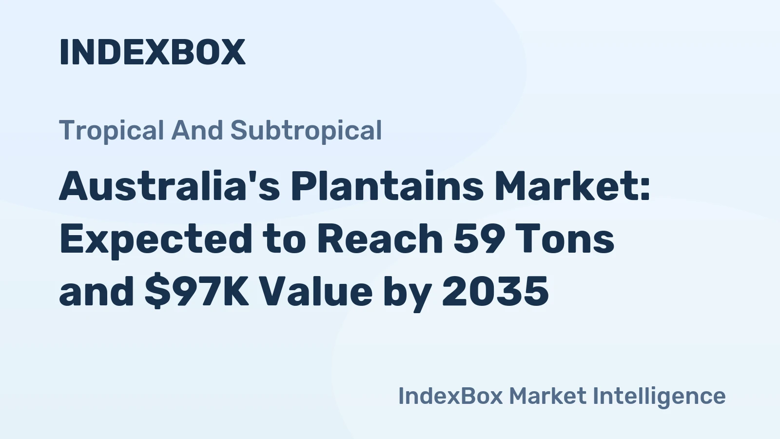 Australia's Plantains Market: Expected to Reach 59 Tons and $97K Value by 2035