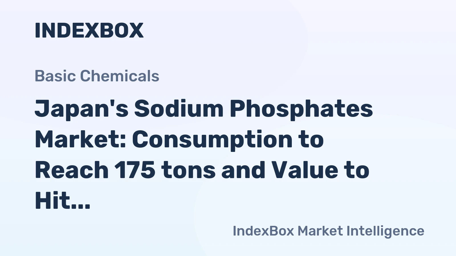 Japan's Sodium Phosphates Market: Consumption to Reach 175 tons and Value to Hit $438K by 2035