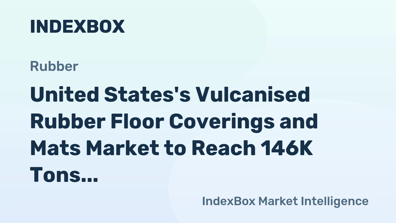 United States's Vulcanised Rubber Floor Coverings and Mats Market to Reach 146K Tons and $342M by 2035