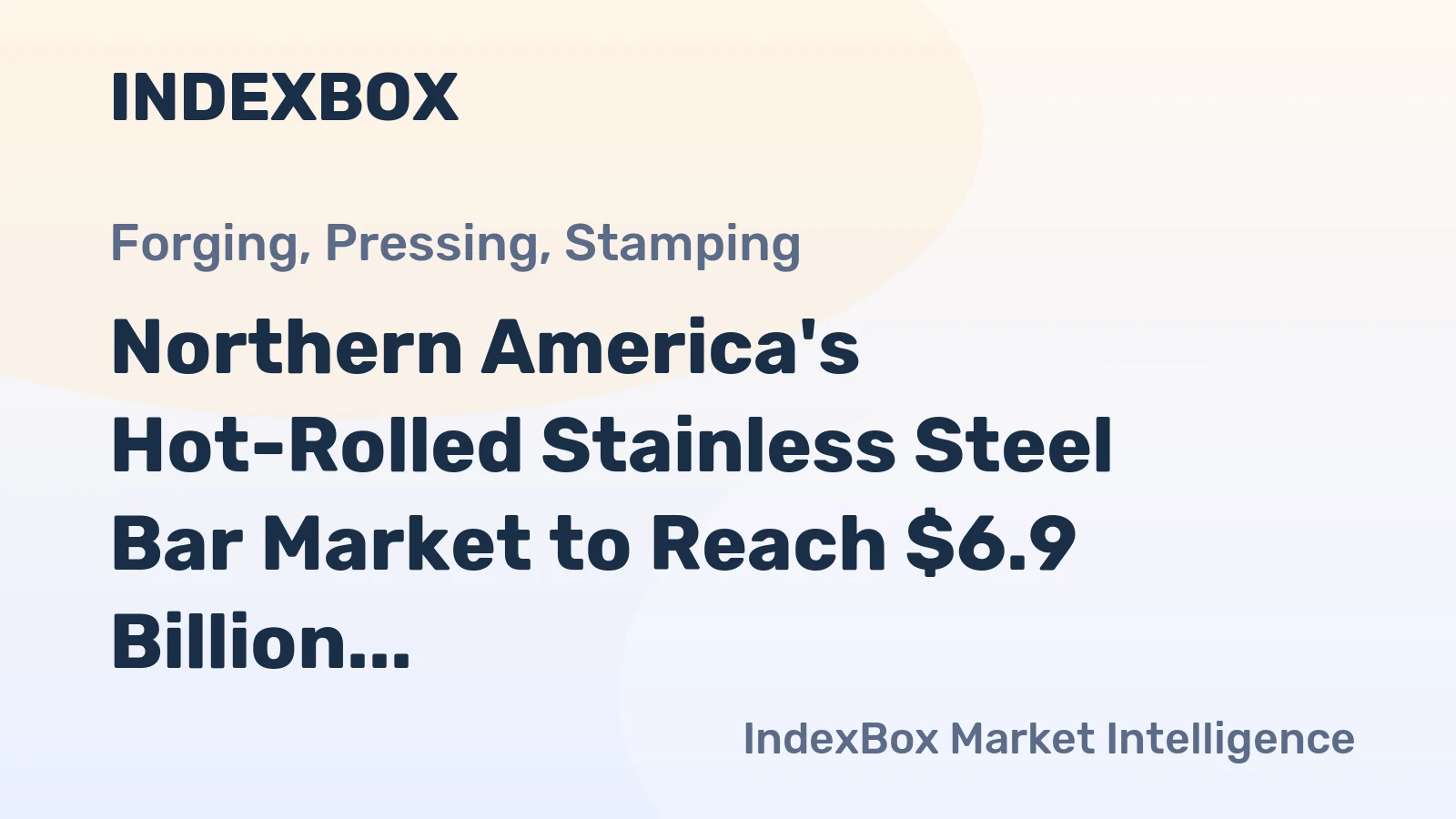 Northern America's Hot-Rolled Stainless Steel Bar Market to Reach $6.9 Billion and 535K Tons