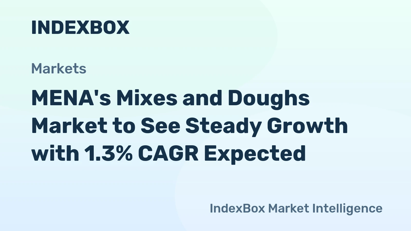 MENA's Mixes and Doughs Market to See Steady Growth with 1.3% CAGR Expected