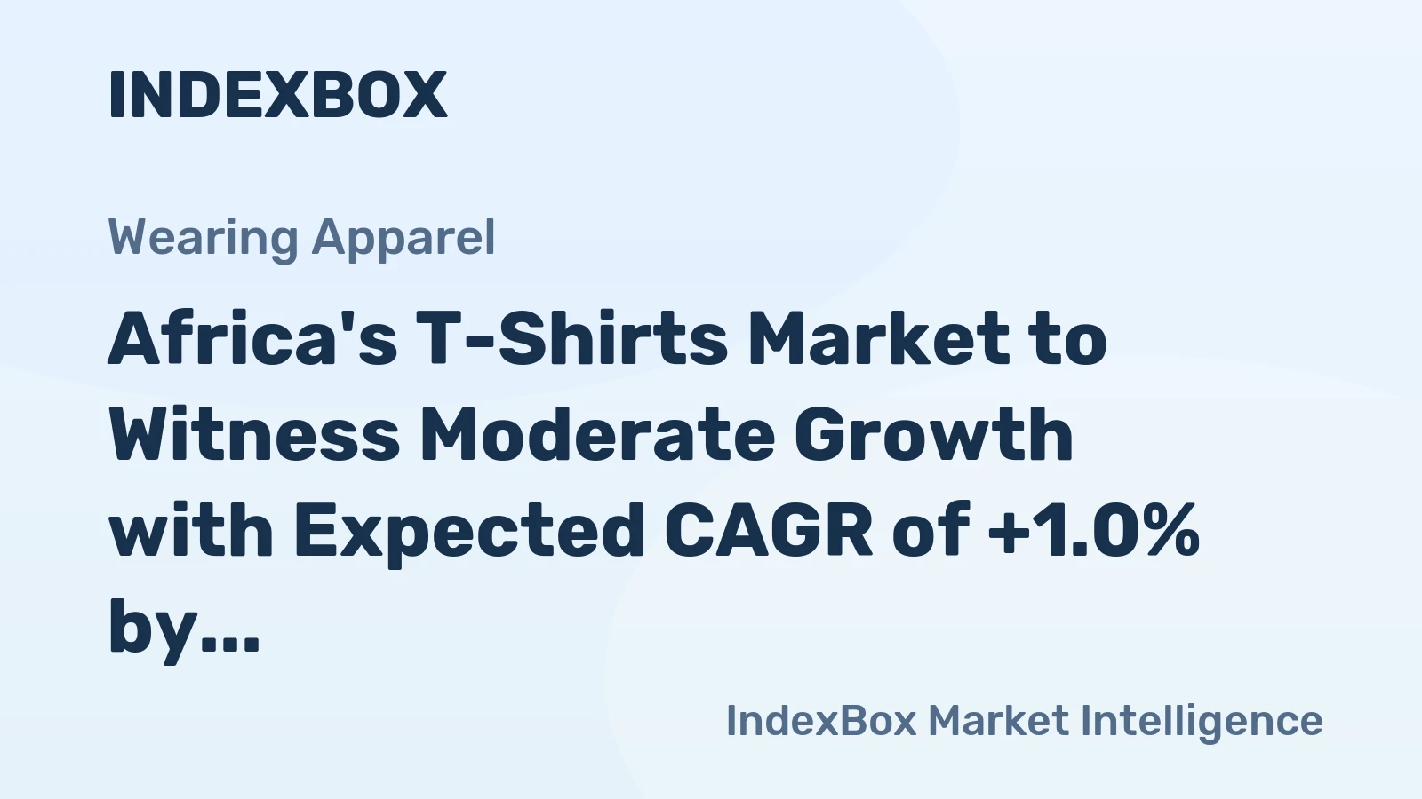 Africa's T-Shirts Market to Witness Moderate Growth with Expected CAGR of +1.0% by 2035