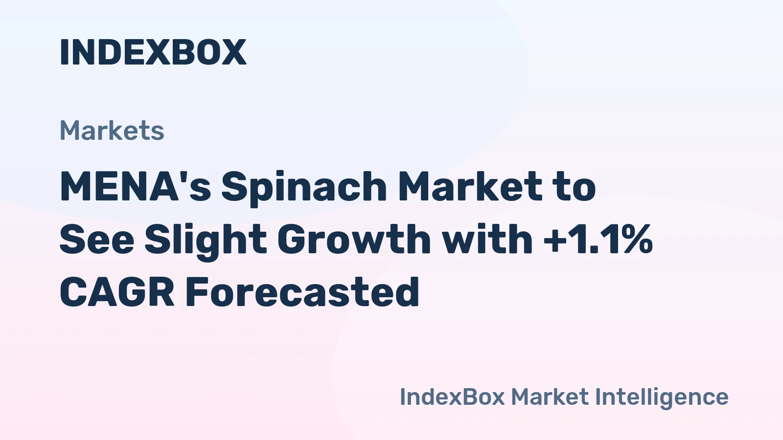 MENA's Spinach Market to See Slight Growth with +1.1% CAGR Forecasted