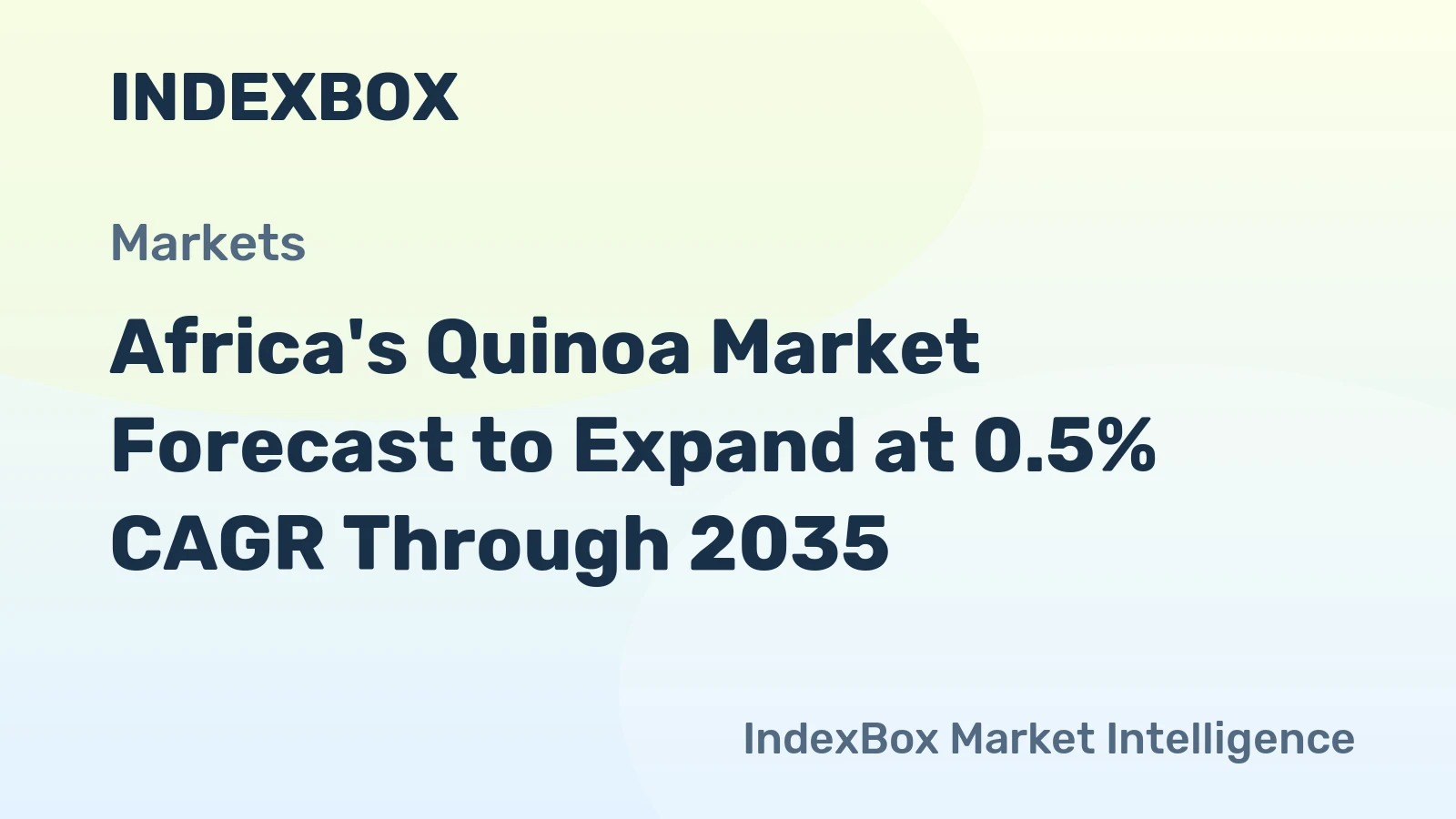 Africa's Quinoa Market Forecast to Expand at 0.5% CAGR Through 2035