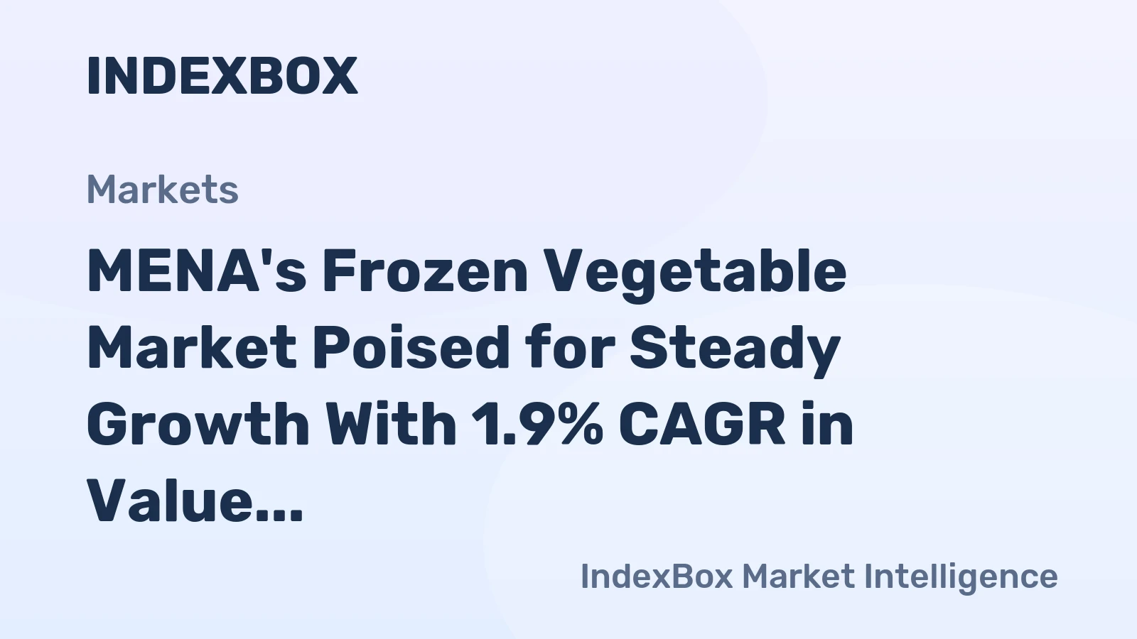 MENA's Frozen Vegetable Market Poised for Steady Growth With 1.9% CAGR in Value Through 2035