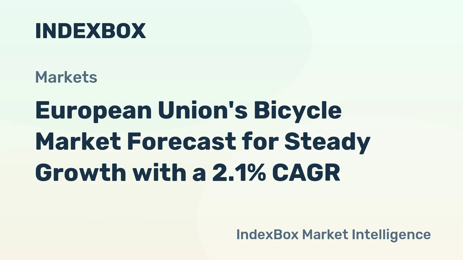 European Union's Bicycle Market Forecast for Steady Growth with a 2.1% CAGR