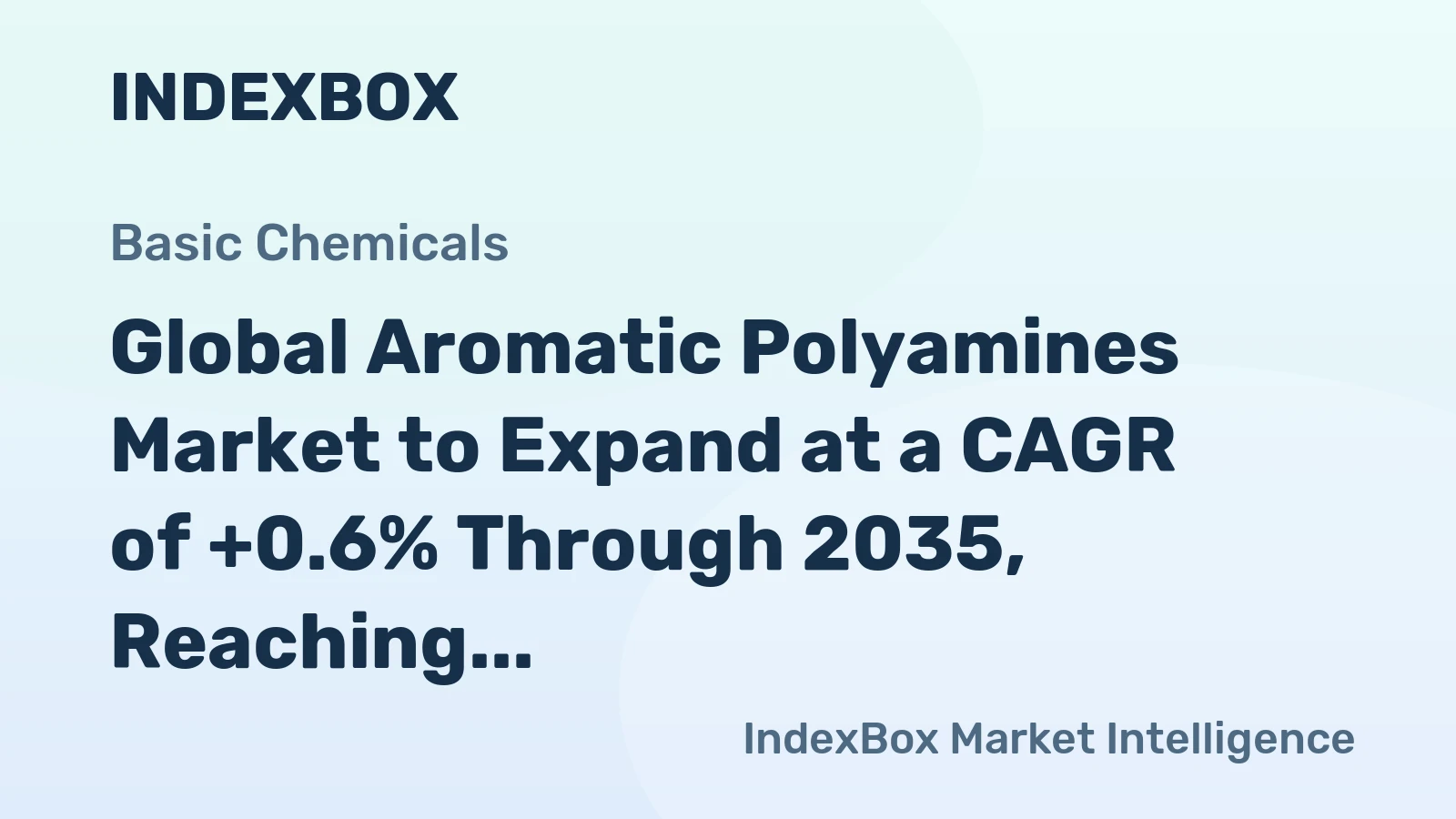 Global Aromatic Polyamines Market to Expand at a CAGR of +0.6% Through 2035, Reaching $5B