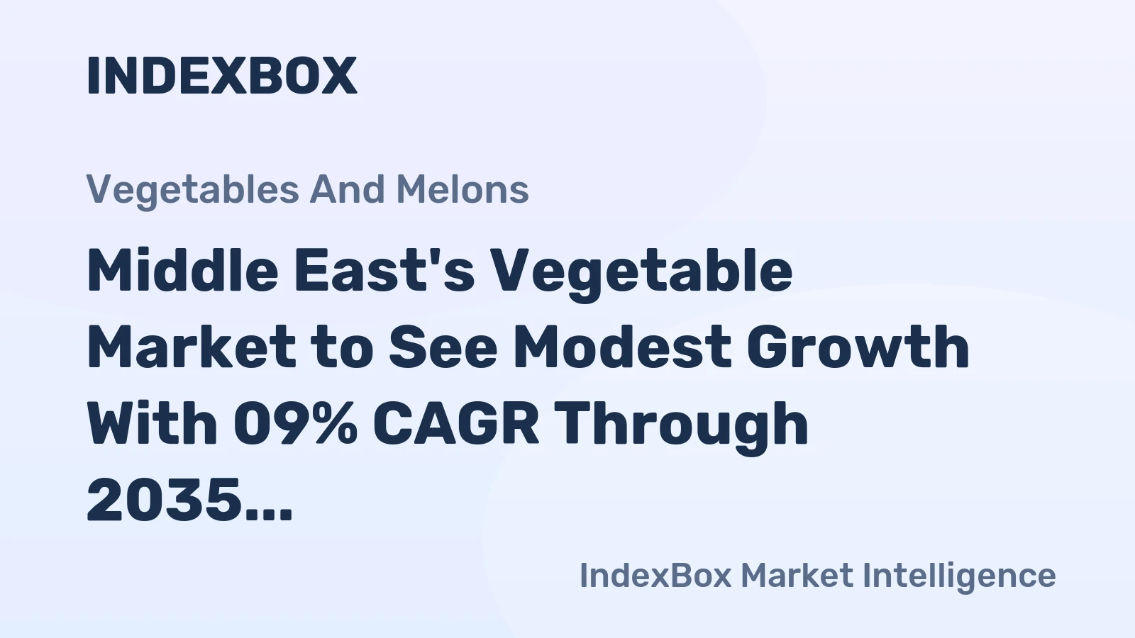Middle East's Vegetable Market to See Modest Growth With 09% CAGR Through 2035