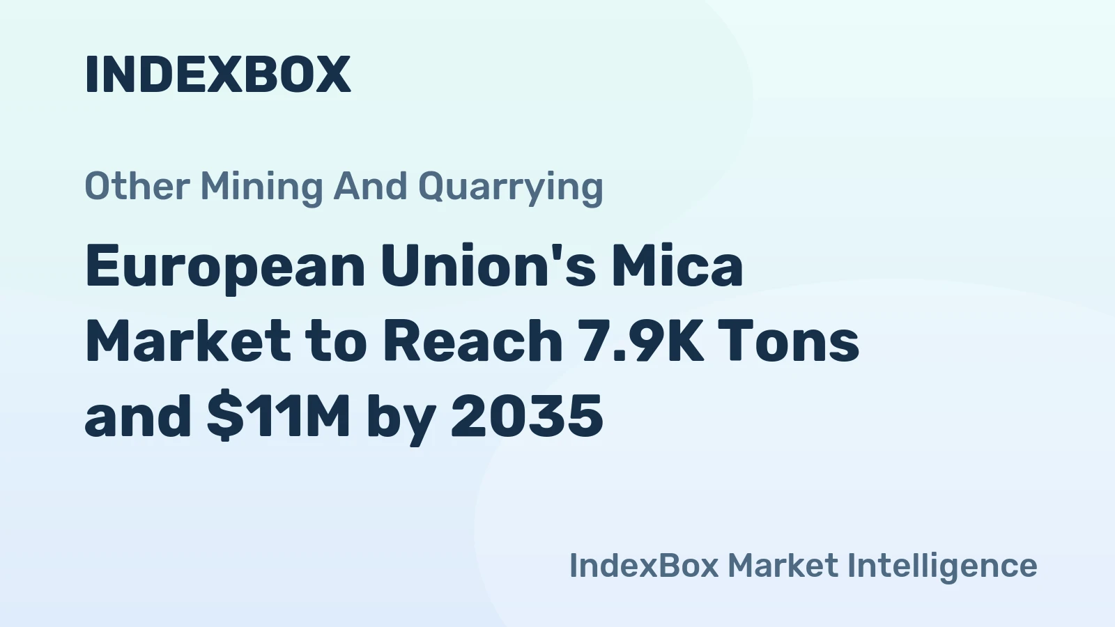 European Union's Mica Market to Reach 7.9K Tons and $11M by 2035