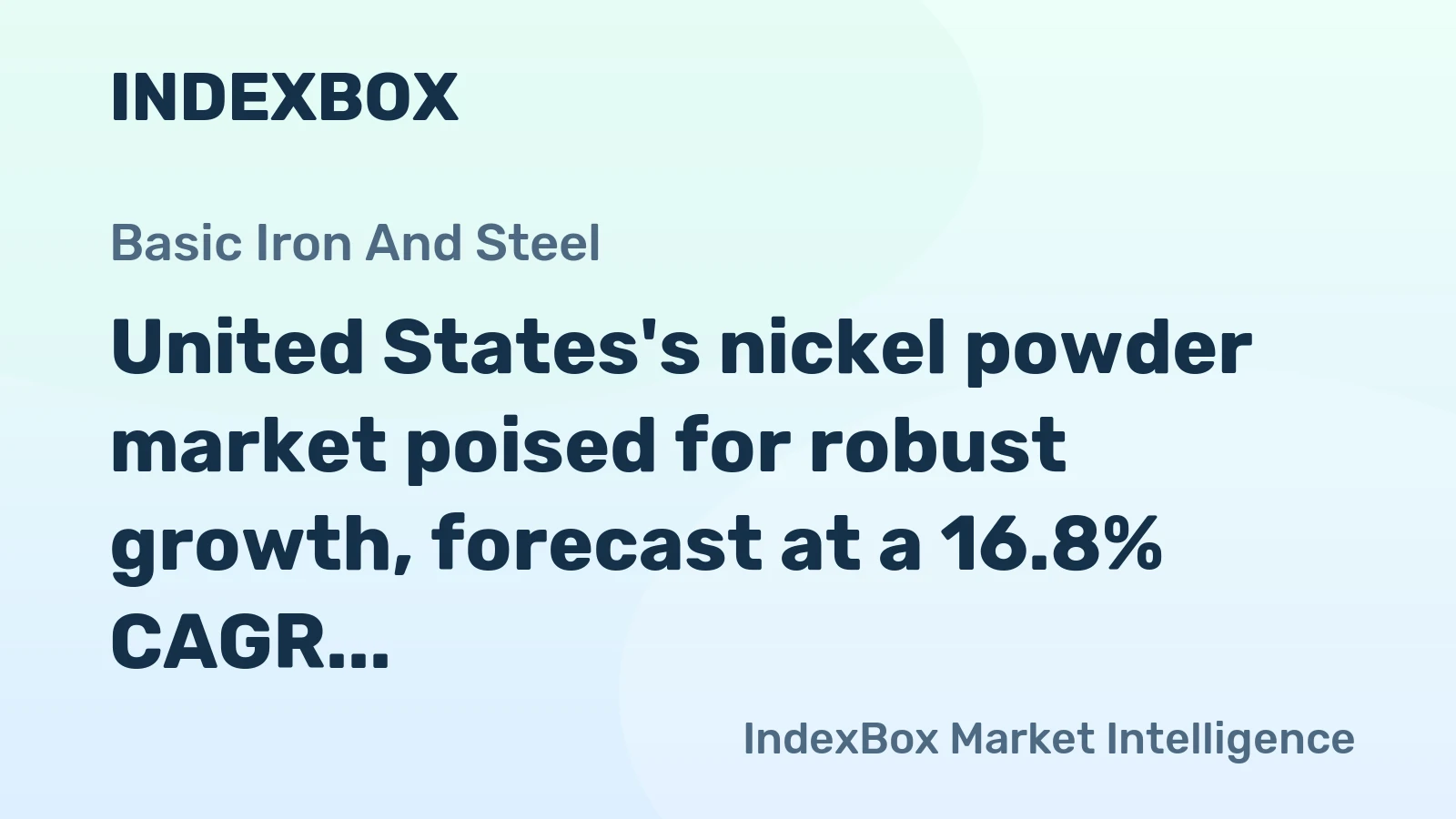 United States's nickel powder market poised for robust growth, forecast at a 16.8% CAGR through 2035 driven by rising demand.