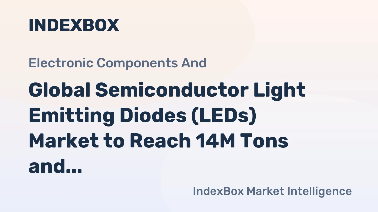 Global Semiconductor Light Emitting Diodes (LEDs) Market to Reach 14M Tons and $262.8B by 2035