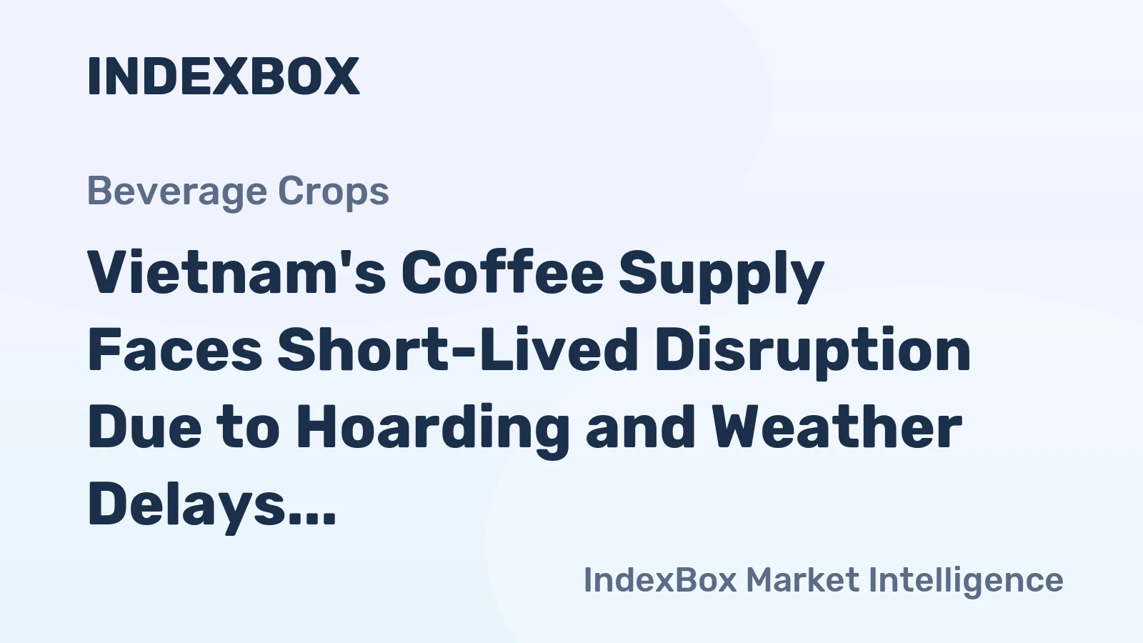 Vietnam's Coffee Supply Faces Short-Lived Disruption Due to Hoarding and Weather Delays