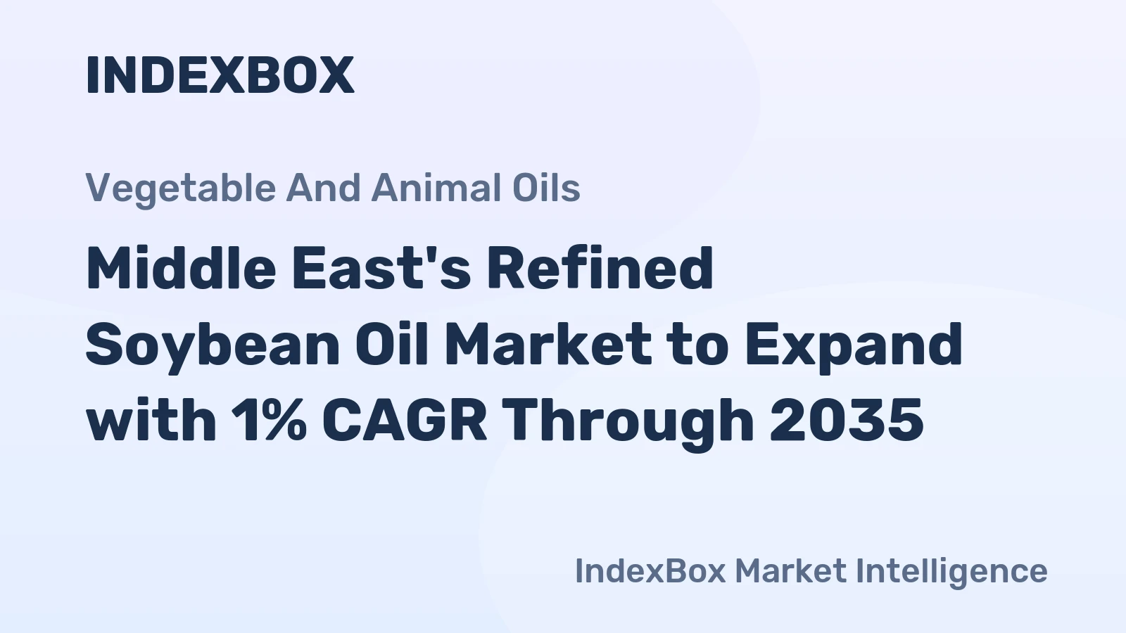 Middle East's Refined Soybean Oil Market to Expand with 1% CAGR Through 2035